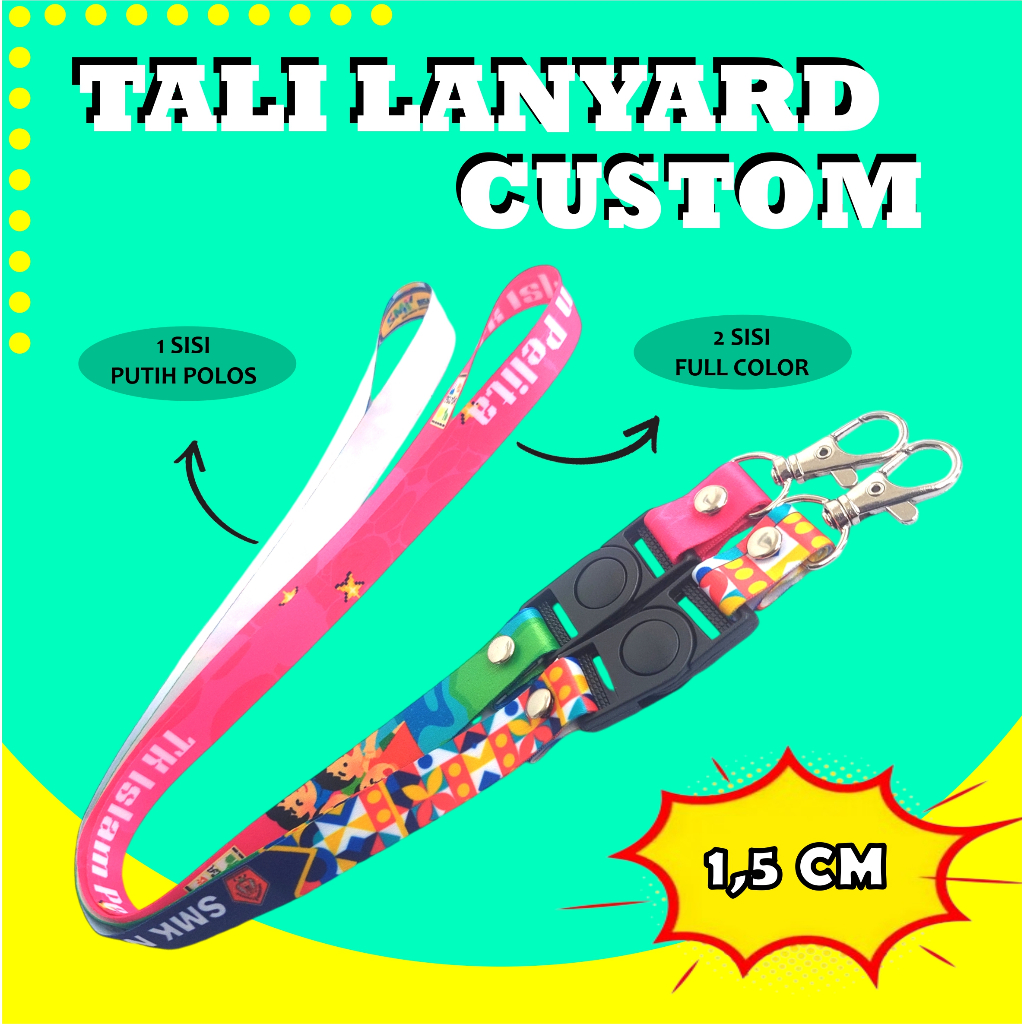 Jual TALI LANYARD PRINTING SUBLIM 1,5CM/LANYARD CUSTOM/TALI LANYARD ...