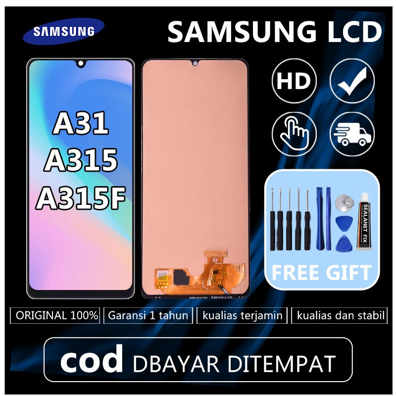 Jual 100% ORIGINAL ( ORIGINAL ) LCD SAMSUNG A31 / A315 / A315F WITH FRAME FINGER PRINT ...