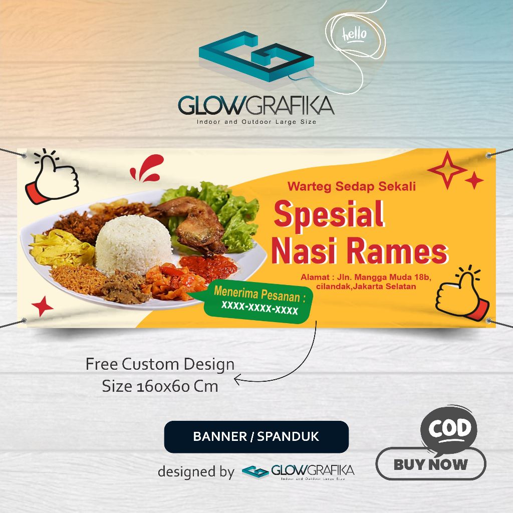 Jual Cetak Spanduk Banner Spesial Nasi Rames | Shopee Indonesia
