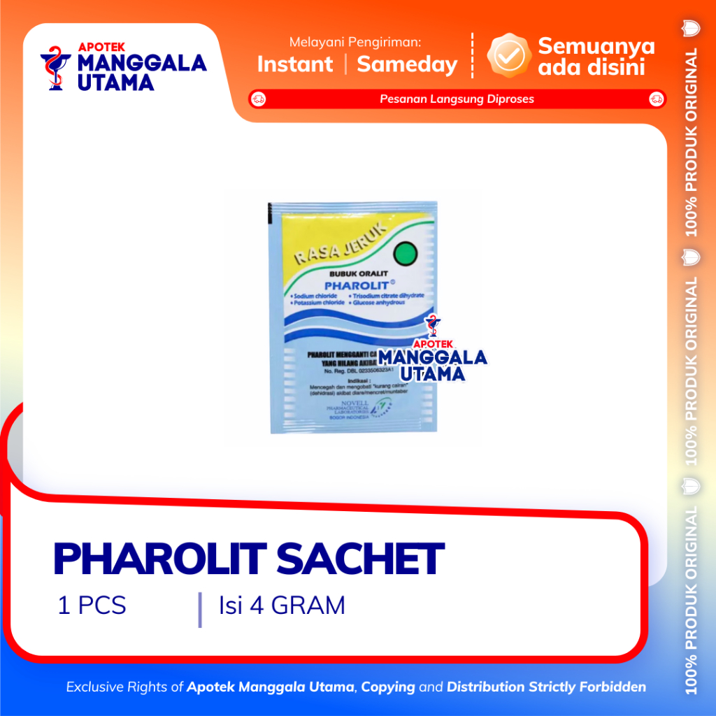 Jual PHAROLIT BUBUK ORALIT RASA JERUK 1 SACHET | Shopee Indonesia
