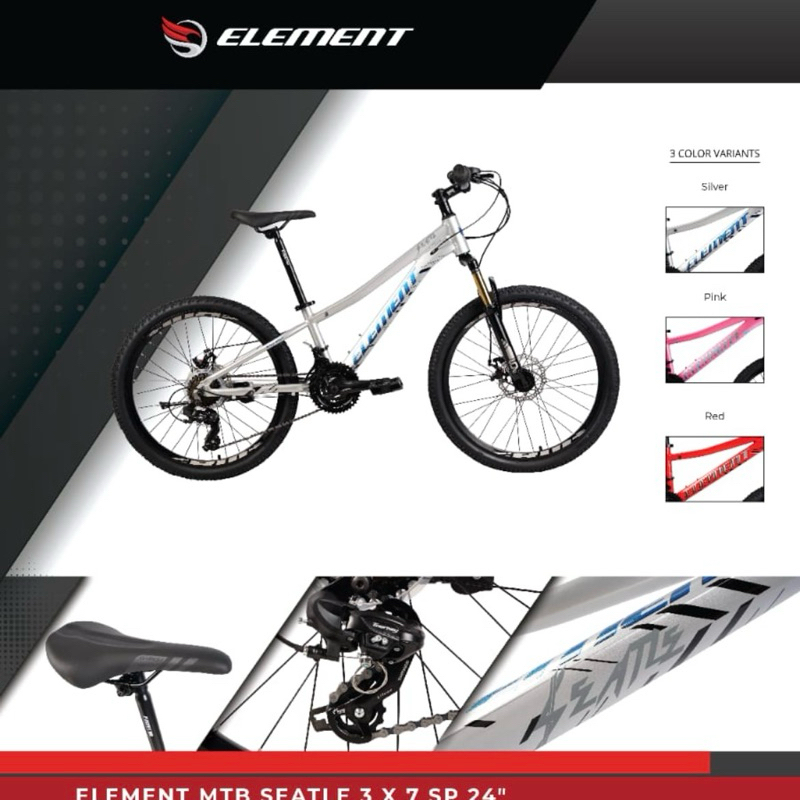 Jual Sepeda MTB element seattle 24 inch alloy | Shopee Indonesia