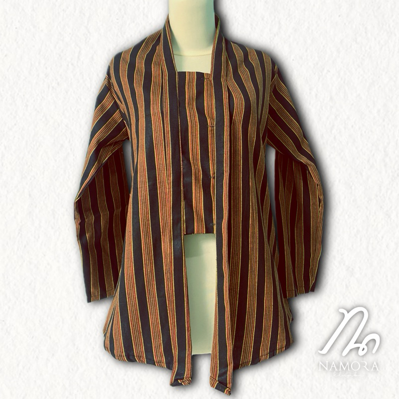 Jual Baju Kebaya Lurik Tradisional Atasan Pakaian Adat Jawa Lengan Panjang Wanita Dewasa Warna ...