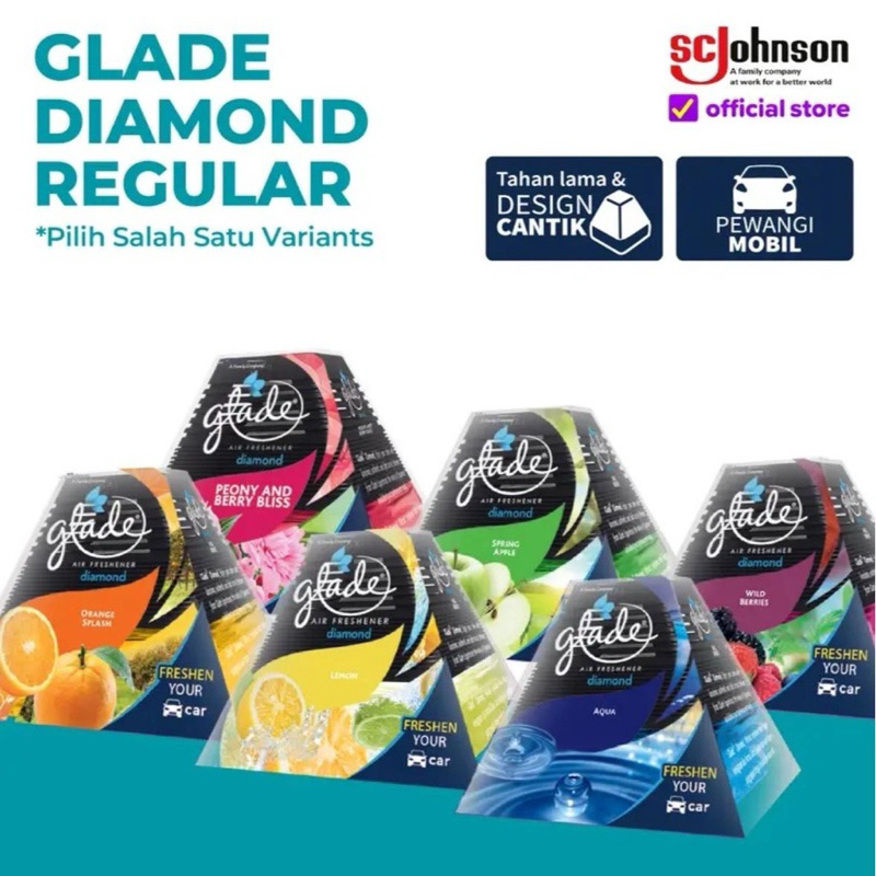Jual Glade Diamond Regular 80ml Pengharum Mobil Pewangi Car Freshener ...