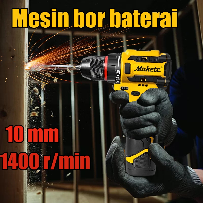 Jual 10mm 18V Bor Brushless Bor Baterai bor cordless mesin bor baterai ...