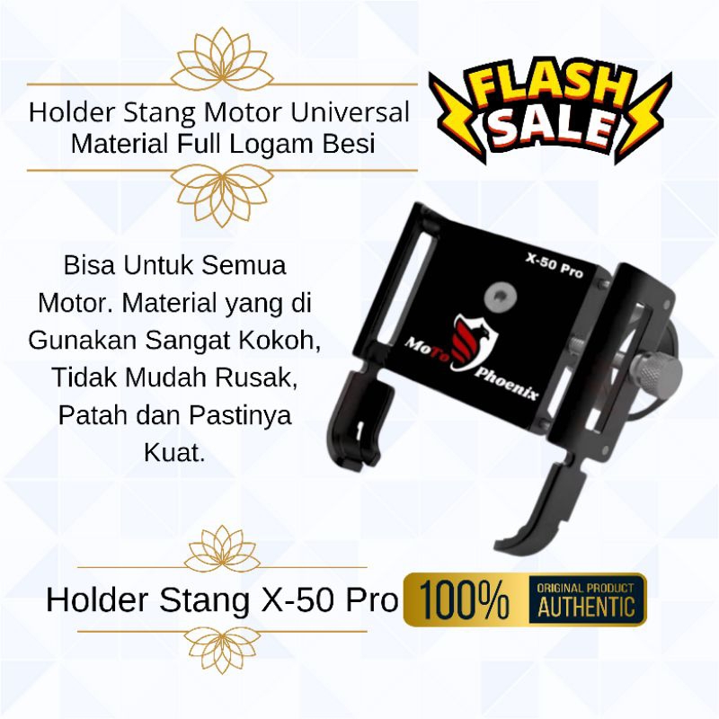 Jual Holder Stang Motor X-50 Pro Material Full Logam Besi Universal ...