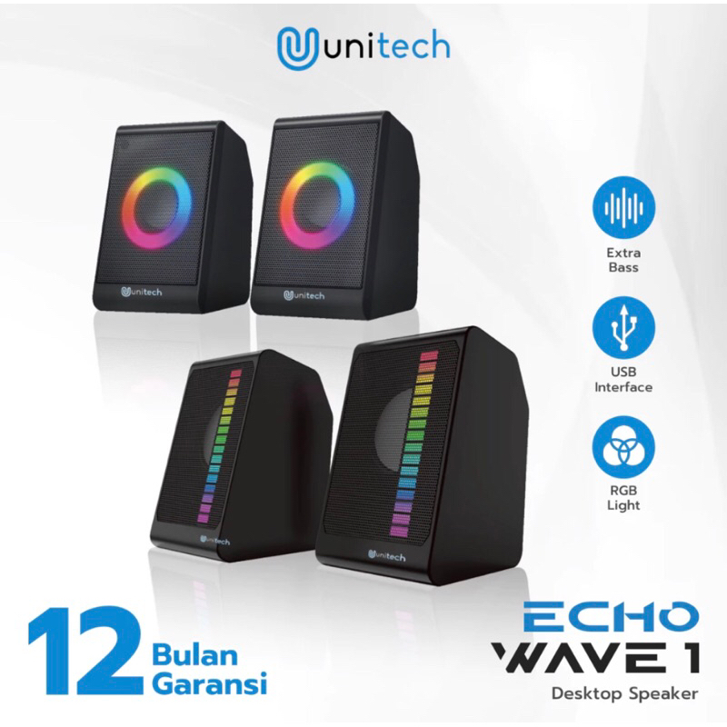 Jual Speaker komputer dan laptop gaming Echo wave unitech | Shopee ...
