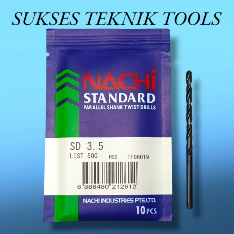 Jual MATA BOR BESI NACHI 3,5MM HSS ASLI (Harga per 1pcs) | Shopee Indonesia