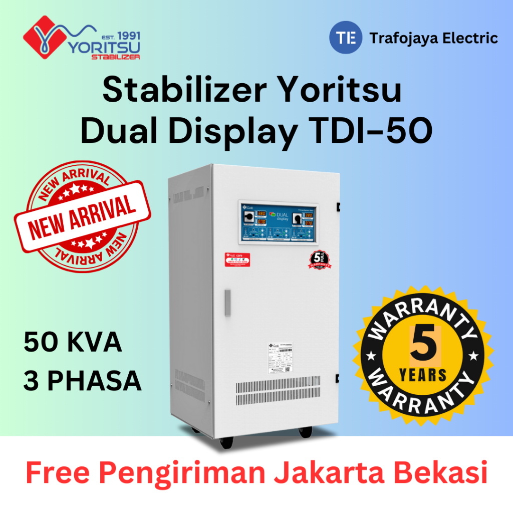 Jual Stabilizer Yoritsu NEW DUAL Display TDI-50 50 KVA 3 Ph | Shopee Indonesia