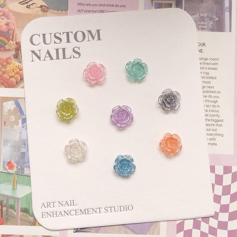 Jual (10pcs) H83 Nail Art 3D Flowers Rose / Manik DIY Kuku Bunga Mawar ...