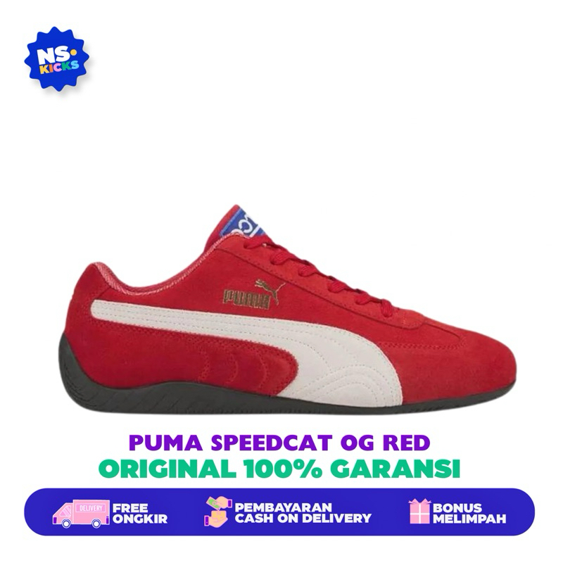 Jual Sneakers Puma Speedcat OG Red Suede Original Resmi | Shopee Indonesia