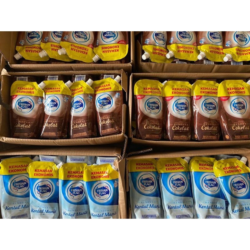 Jual Frisian flag pouch 545 gram Korean Strawberry,Coklat,putih,jahe ...