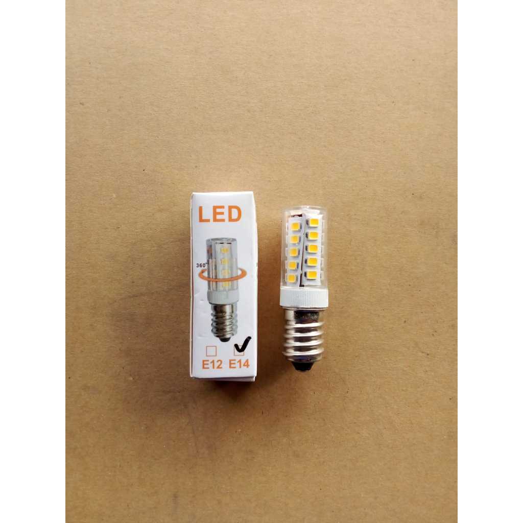 Jual LAMPU LED E14 LAMPU KULKAS CAHAYA KUNING 3000K LED e 14 LED kulkas e 14 | Shopee Indonesia