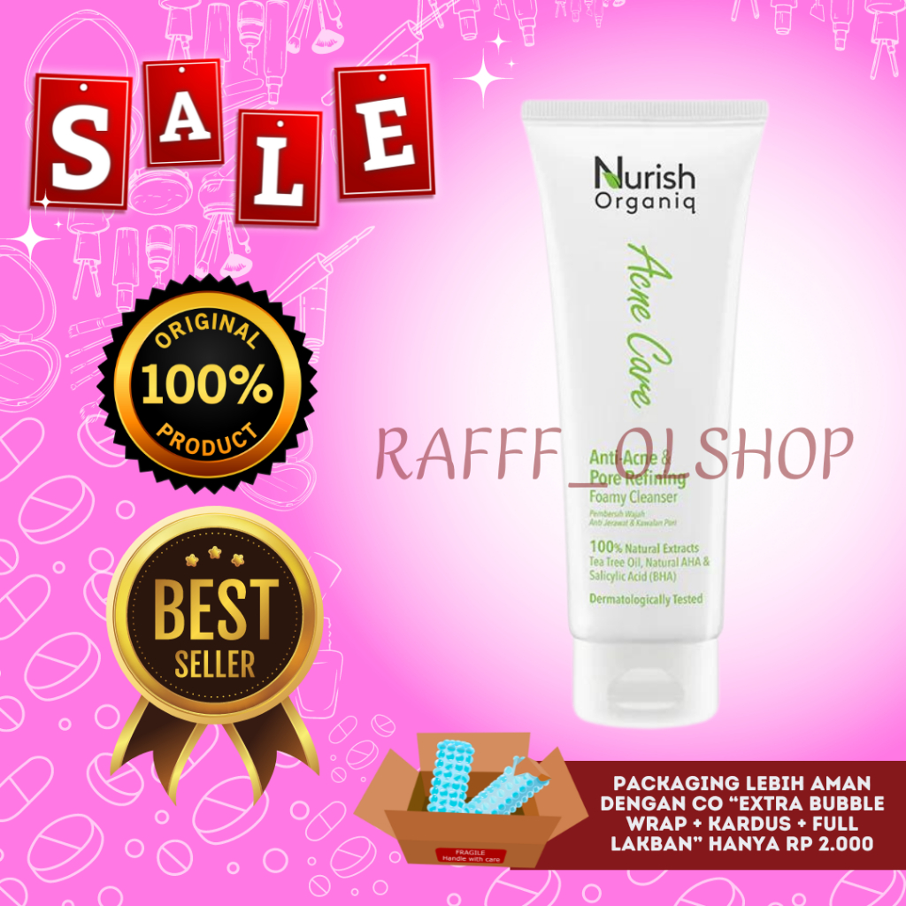 Jual NURISH ORGANIQ TEEN ANTI ACNE FOAMY CLEANSER 100ML | Shopee Indonesia