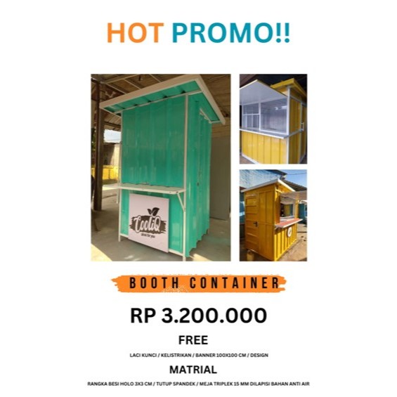 Jual BOOTH CONTAINER, BISA CUSTOM | Shopee Indonesia