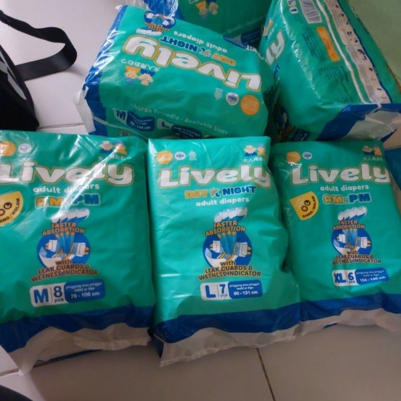 Jual lively diaper Adult Diaper Day Night | Shopee Indonesia
