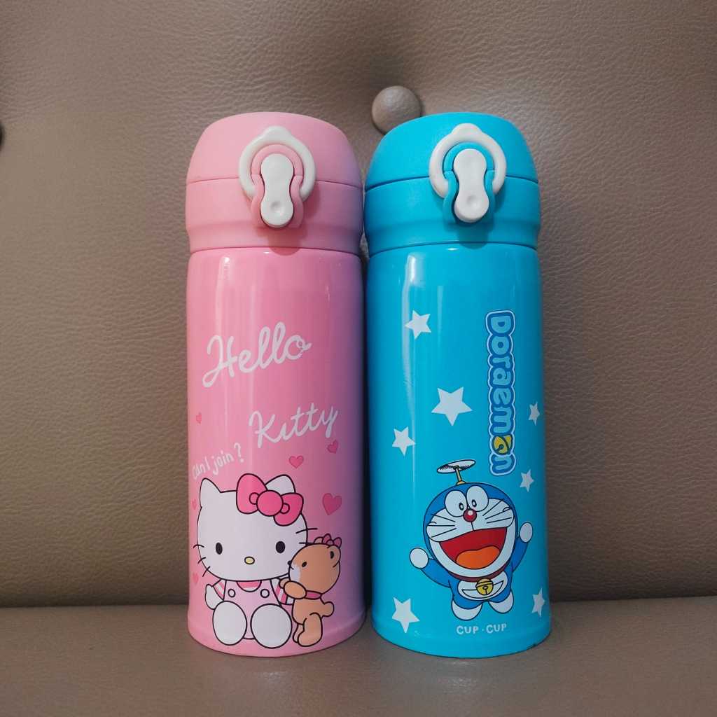 Jual Termos Minum Botol Air Teguk Hello Kitty Doraemon 350ml | Shopee ...