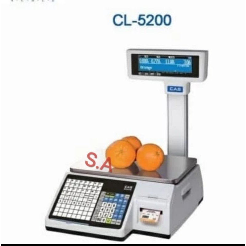Jual timbangan supermarket 30kg/CAS -CL 5200P label sticker /printing ...