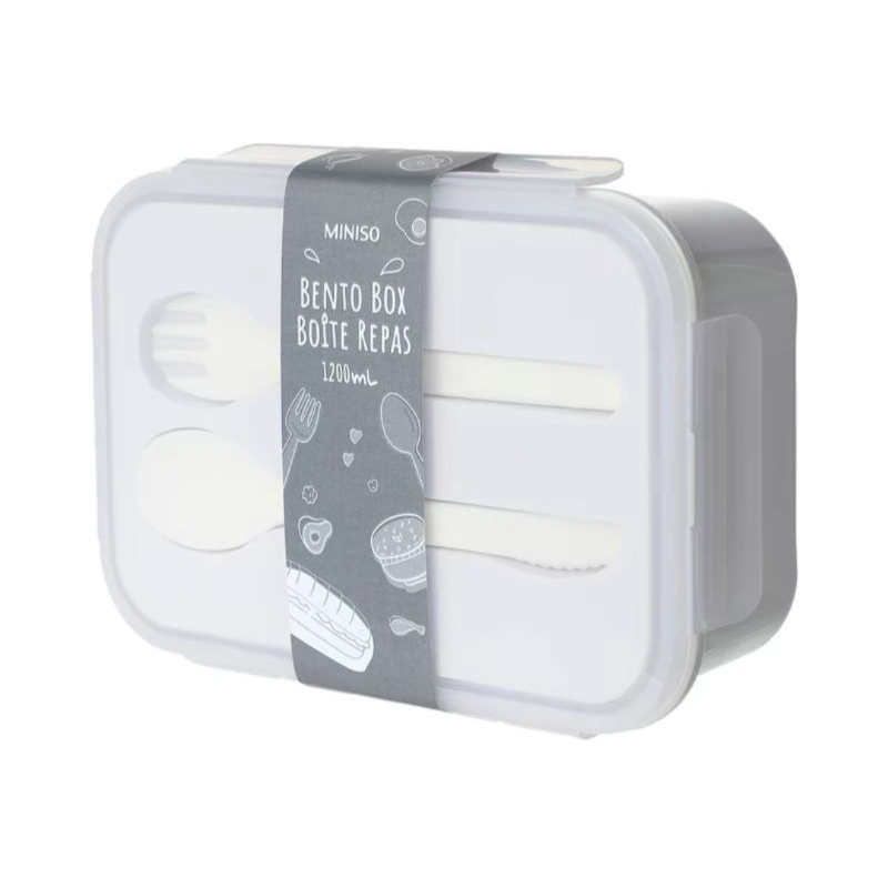 Jual Miniso Lunch Box Set Kotak Makan 1200ml Kotak Bekal Anti Tumpah ...