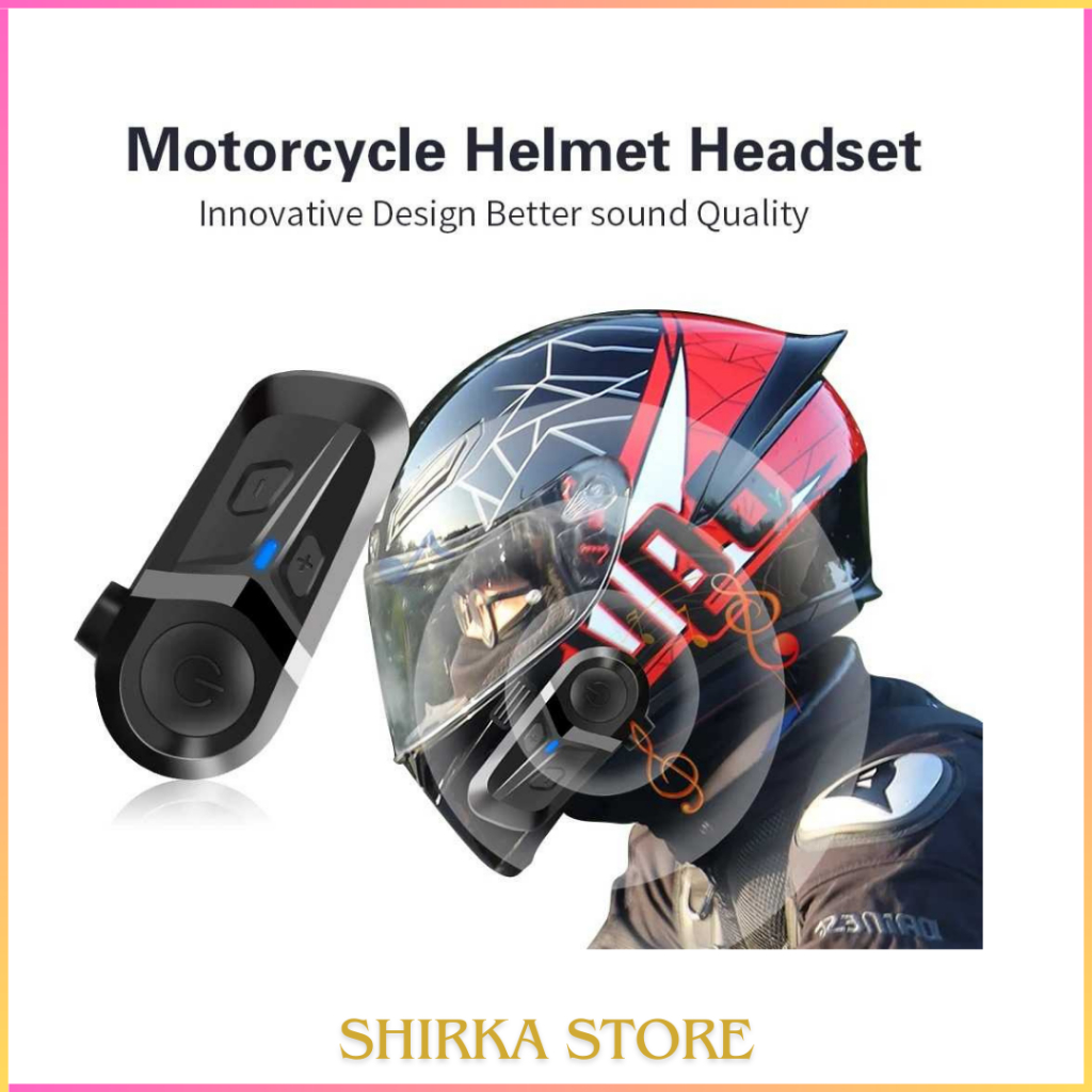 Jual SS - Headset Helm Bluetooth Music Call Hands Free IP67 450mAh ...