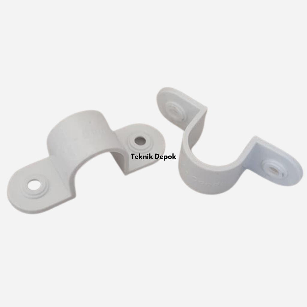 Jual Clamp PVC Clipsal 32 mm Putih Klem Pipa Paralon Listrik Conduit ...