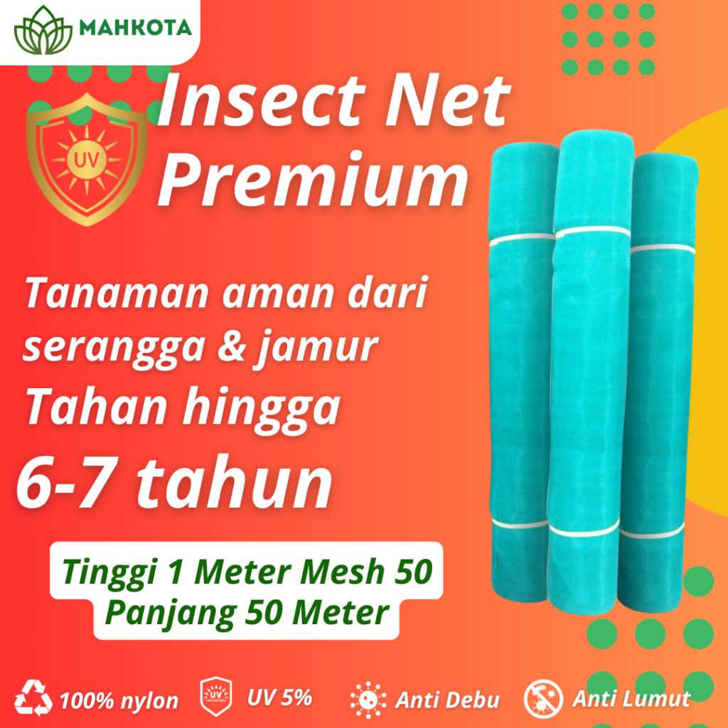 Jual Insect Net Hijau Kasa Nyamuk Tinggi 1 Meter 1 roll 50 Meter ...