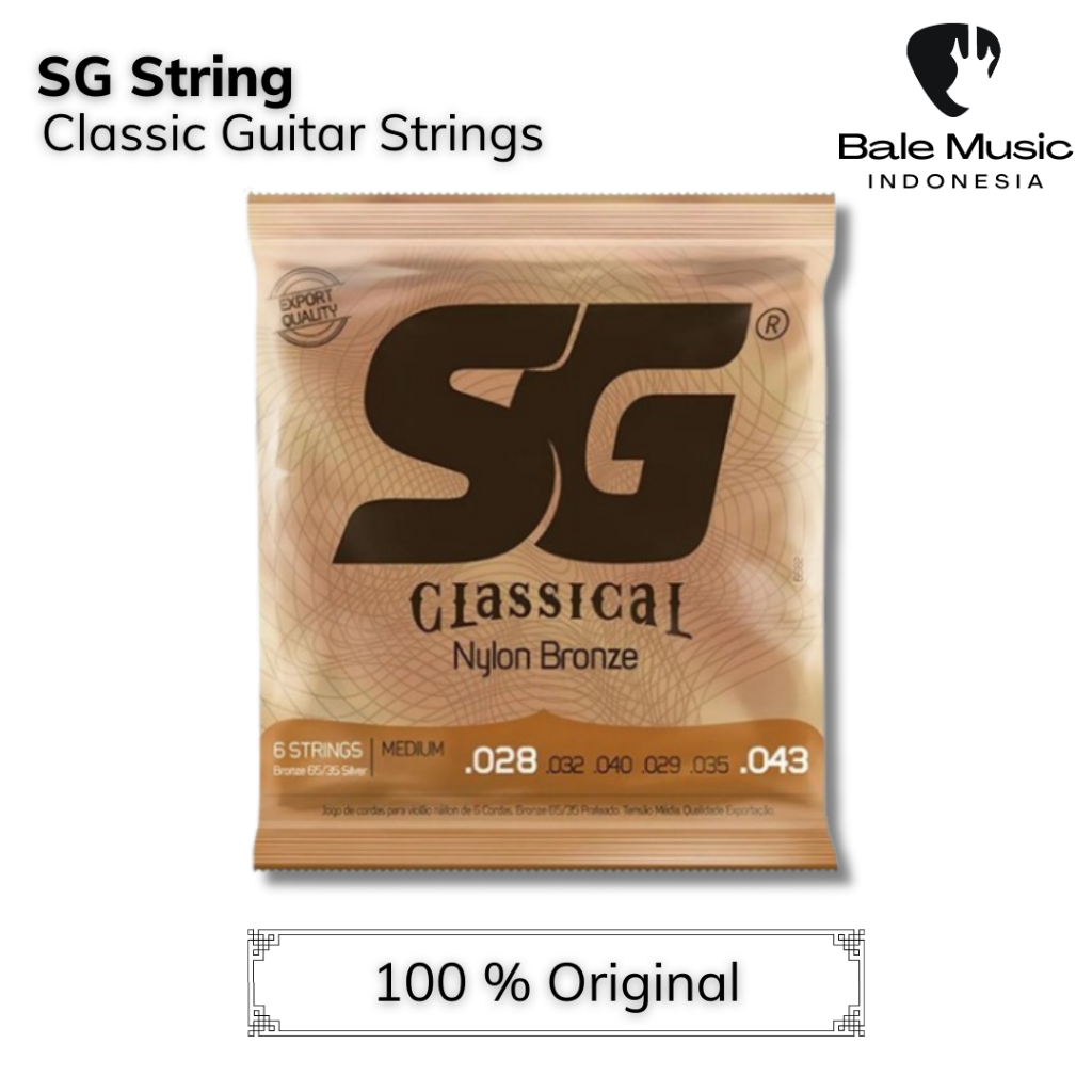 Jual Senar Gitar Klasik SG String 6682 Nylon Bronze 28-43 Original ...