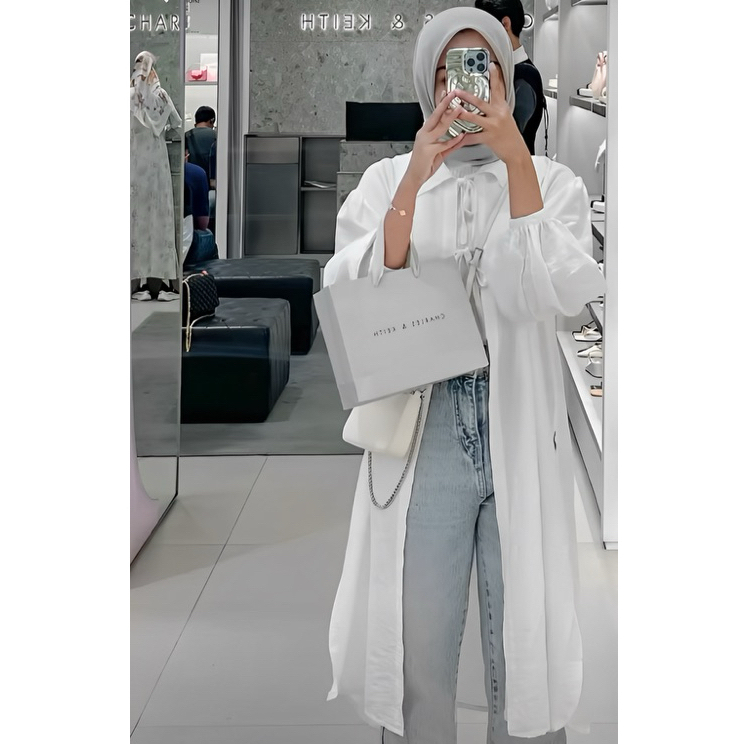 Jual Outer Polo Linen Premium Korean Style - Outfit Kondangan - Outer ...
