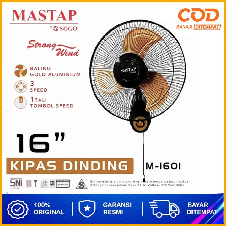 Jual TERBARU Kipas Angin Dinding Wall Fan MASTAP 16 Inch / Tornado FAN ...