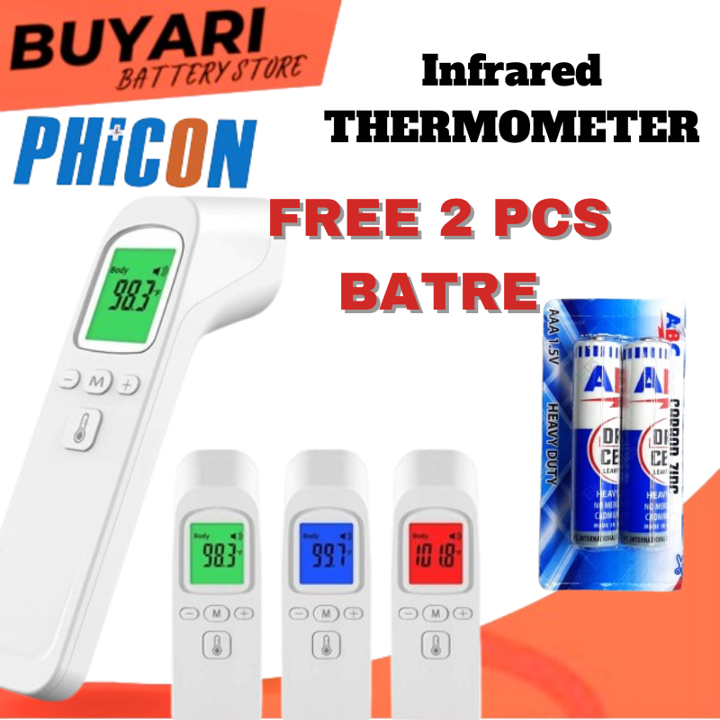 Jual FREE BATERAI!!Termometer PHICON Thermogun Termometer Suhu Tubuh ...