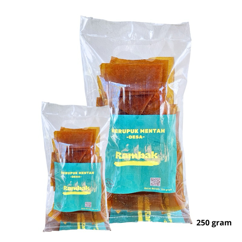 Jual krecek rambak jari mentah/kerupuk rambak mentah 250 gram | Shopee ...