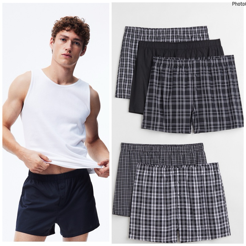 Jual HnM Boxer Woven Cotton (isi 2 Pcs) | Shopee Indonesia