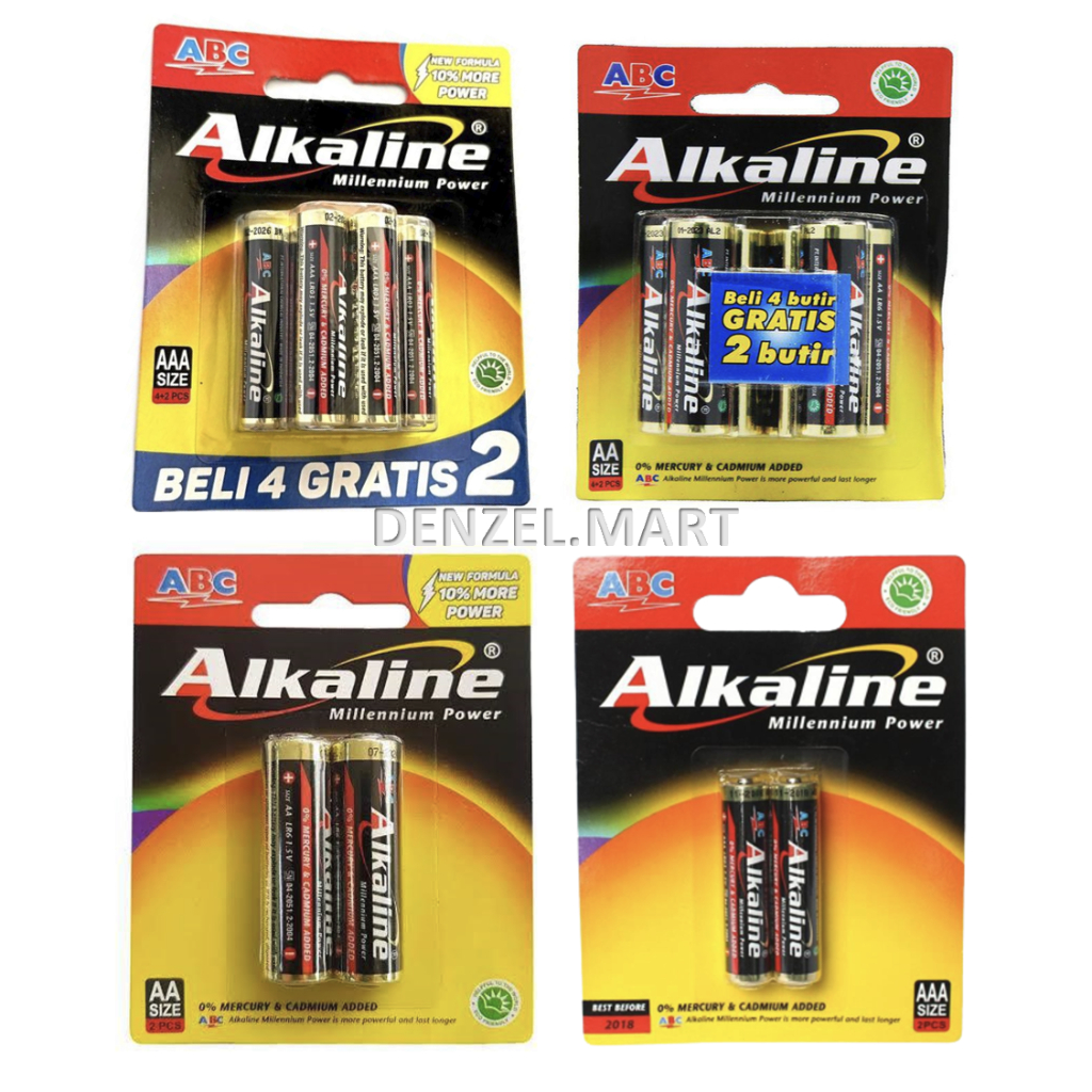 Jual Baterai ALKALINE AA jam / AAA remote isi 2 pcs & 6 pcs | Shopee ...