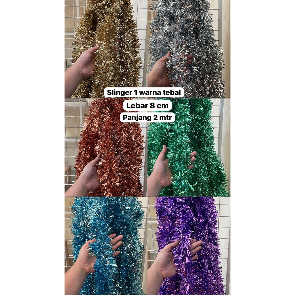 Jual slinger natal 1 warna tebal (8cm) | Shopee Indonesia