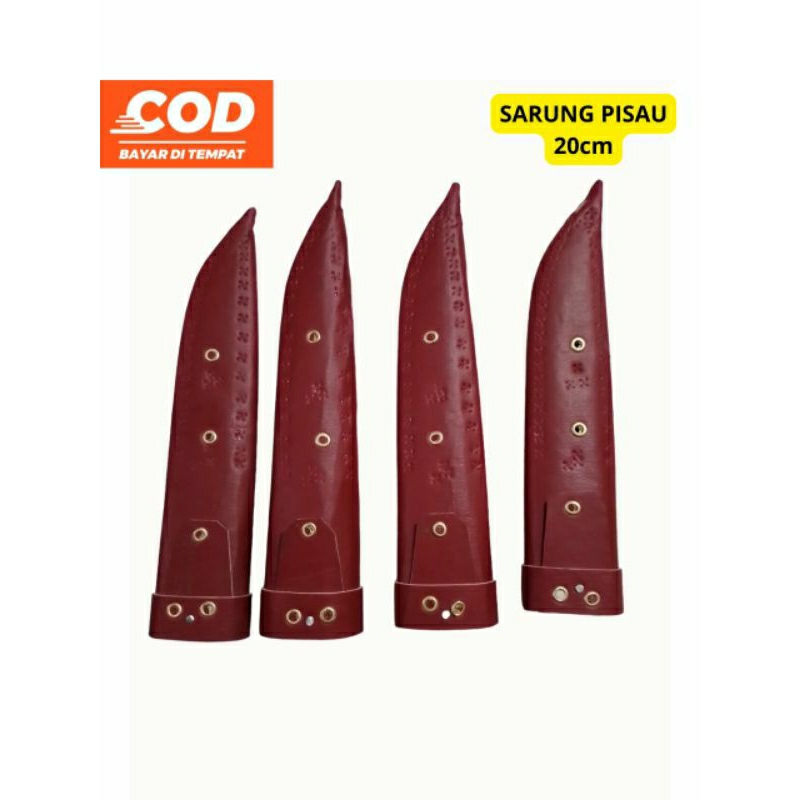 Jual Sarung Pisau 20cm Warna Merah, Bahan Kulit Buatan Siap Di Gunakan ...