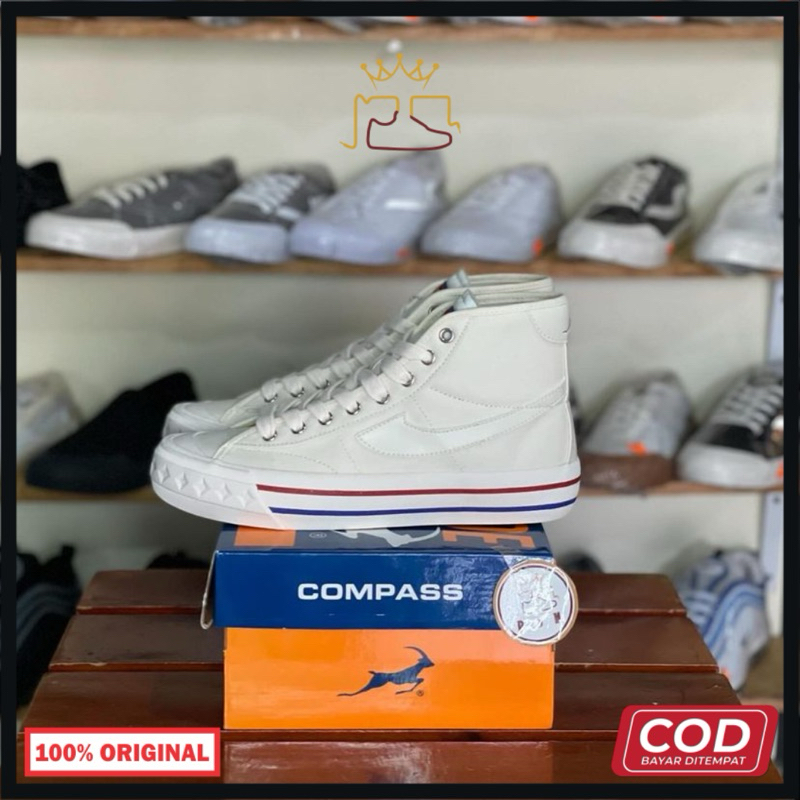 Jual Sepatu Compass Retrograde Decon Hi Cream | Shopee Indonesia