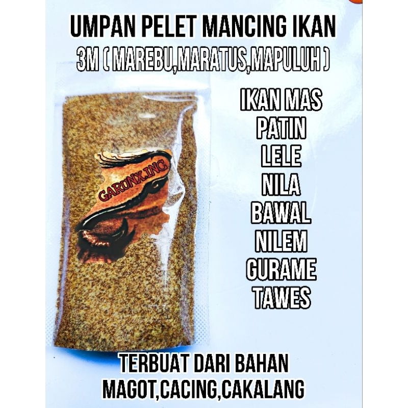 Jual UMPAN PELET MANCING IKAN MAS JUARA IKAN NILA LELE PATIN BAWAL 3M ...