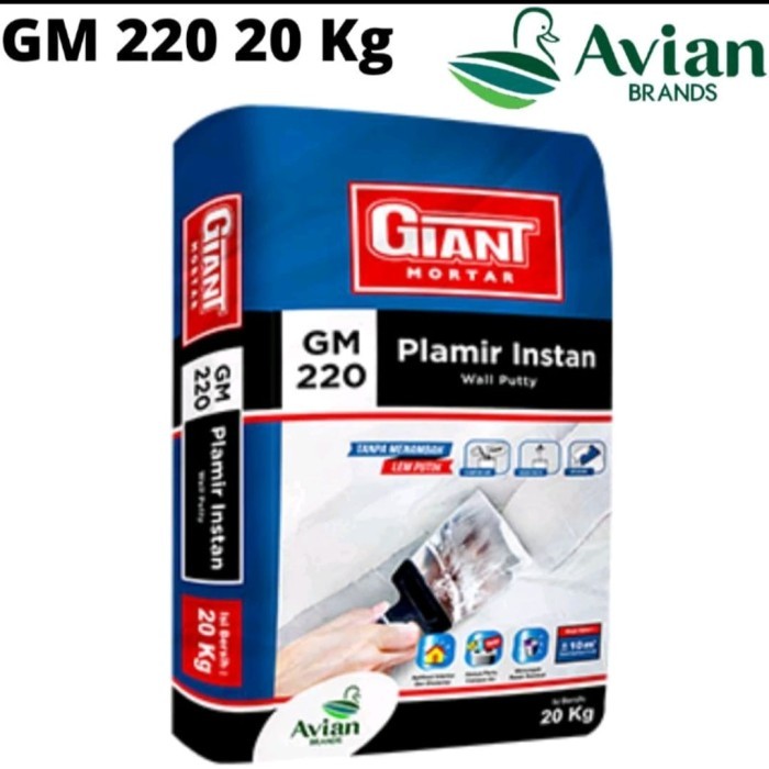 Jual [20 KG] [INSTAN] GIANT MORTAR GM 220 PLAMIR INSTANT SIAP PAKAI ...
