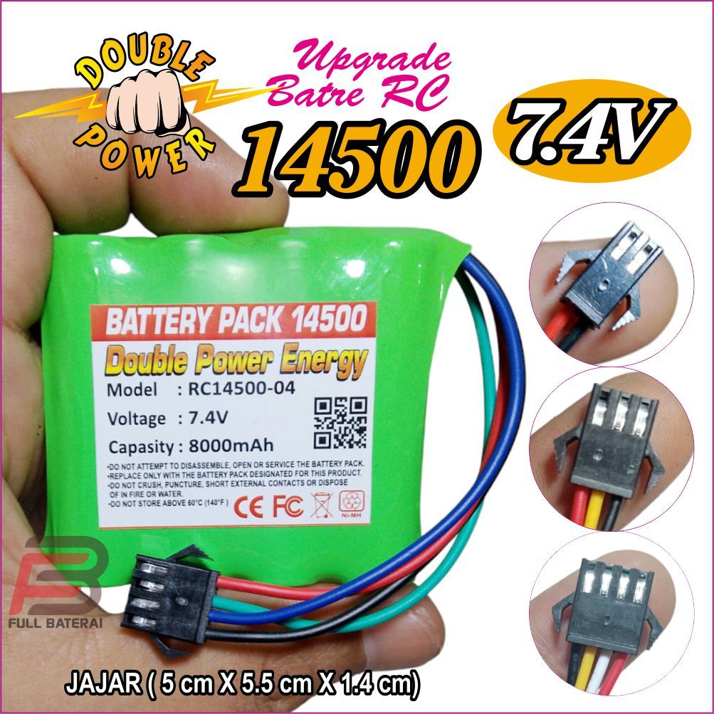 Jual Baterai Mainan,RC,Speaker,Elektronik Lainnya Li-ion 4x 14500 7.4V ...