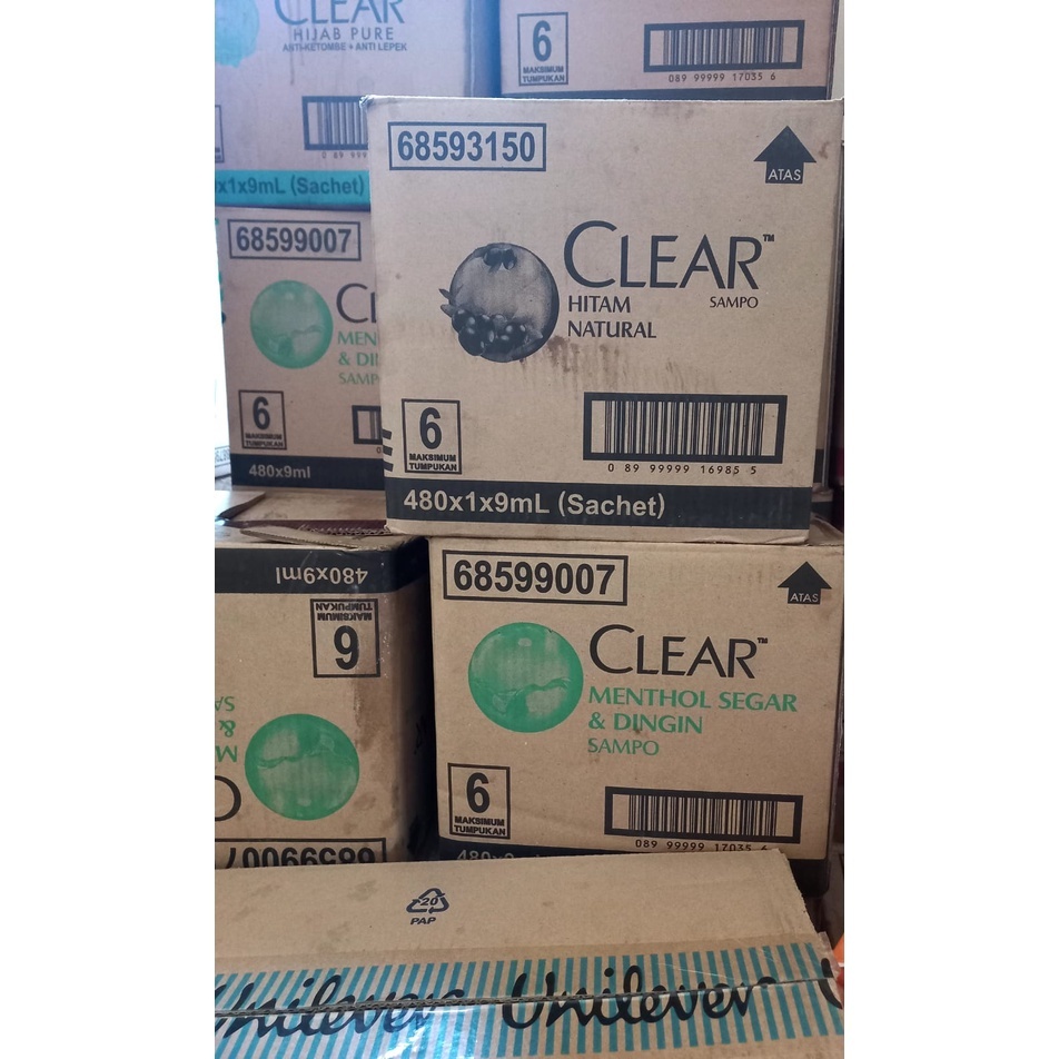 Jual CLEAR Shampoo Sachet 1 Dus 480 MHS x 9 ml / 40 renceng | Shopee ...