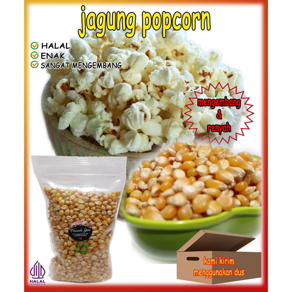 Jual Jagung Popcorn Biji Popcorn 250 gram Jagung Pop Corn Mentah Corn ...