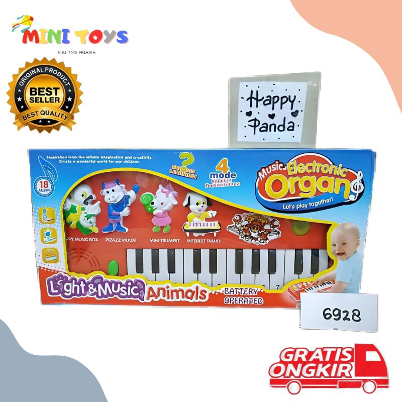 Jual Mainan Anak Piano Electronic Organ Light dan Musik Animals ...
