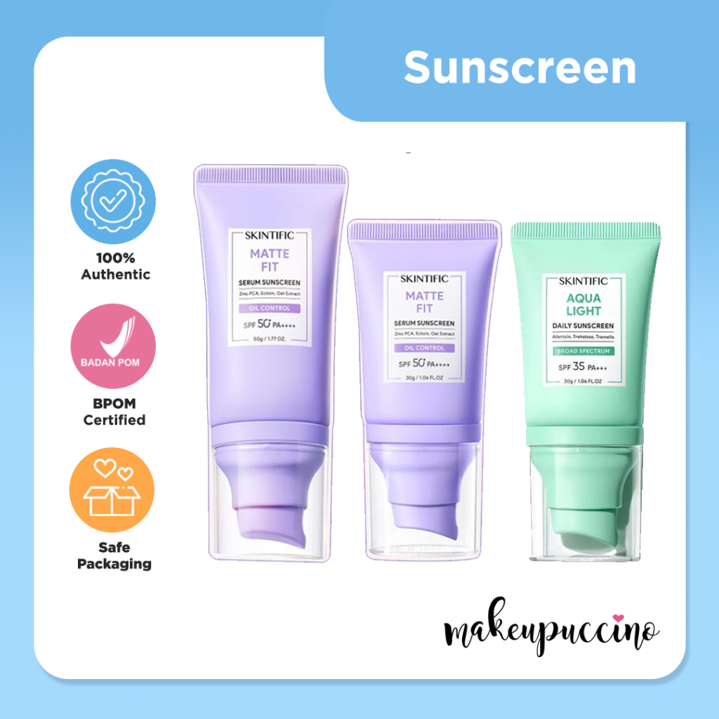 Jual SKINTIFIC Aqua Light Daily SPF35 / Matte Fit Serum Sunscreen SPF50 ...