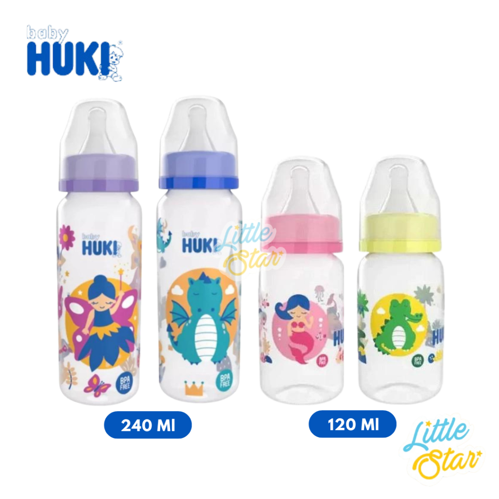 Jual Botol Dot Susu Bayi Huki Round Nipple Bulat Newborn Baby Bottle PP ...