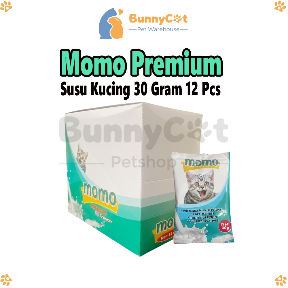Jual Paket Susu Kucing Momo Premium Milk Sachet 30gram isi 12 pcs | Shopee Indonesia