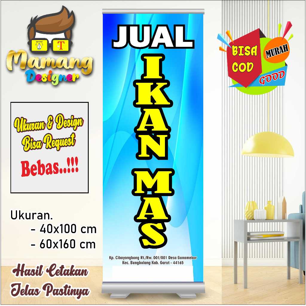 Jual Spanduk Banner Custom Plang Jual Ikan Mas atau Nila bb | Shopee ...