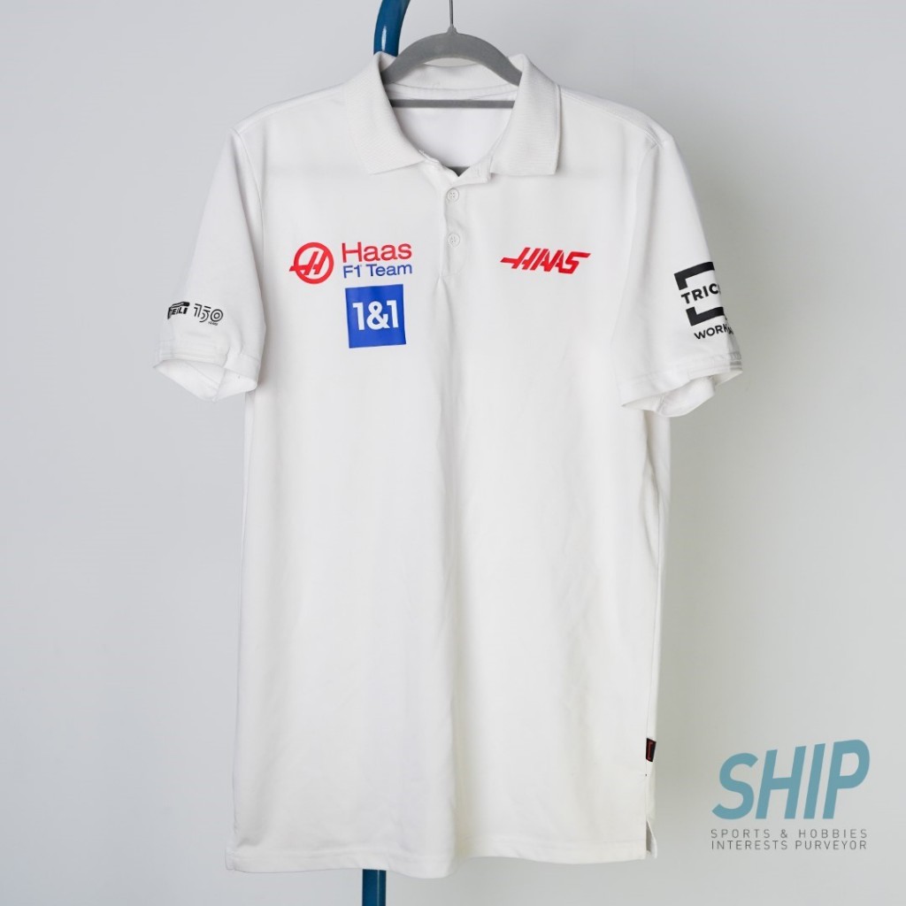 Jual Team issue polo shirt HAAS 2022 white putih original formula 1 F1 ...
