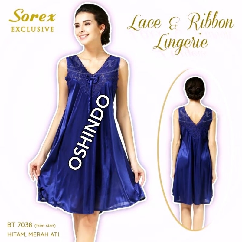 Jual Sorex 7038 Baju Tidur Wanita Daster Satin Gaun Malam | Shopee ...