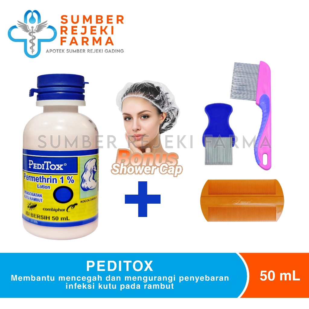 Jual Peditox Lotion 50mL - Obat Kutu Rambut free Shower Cap | Shopee ...