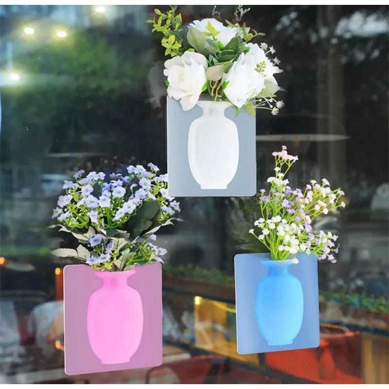 Jual VAS BUNGA Unik vas bunga tempel Vas bunga ajaib silicone | Shopee ...