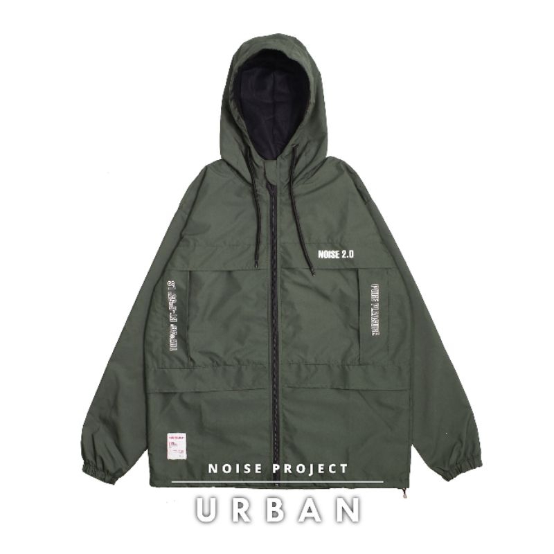 Jual Urban Jaket Outdoor Noise Project Jaket Windbreakers Hijau ...